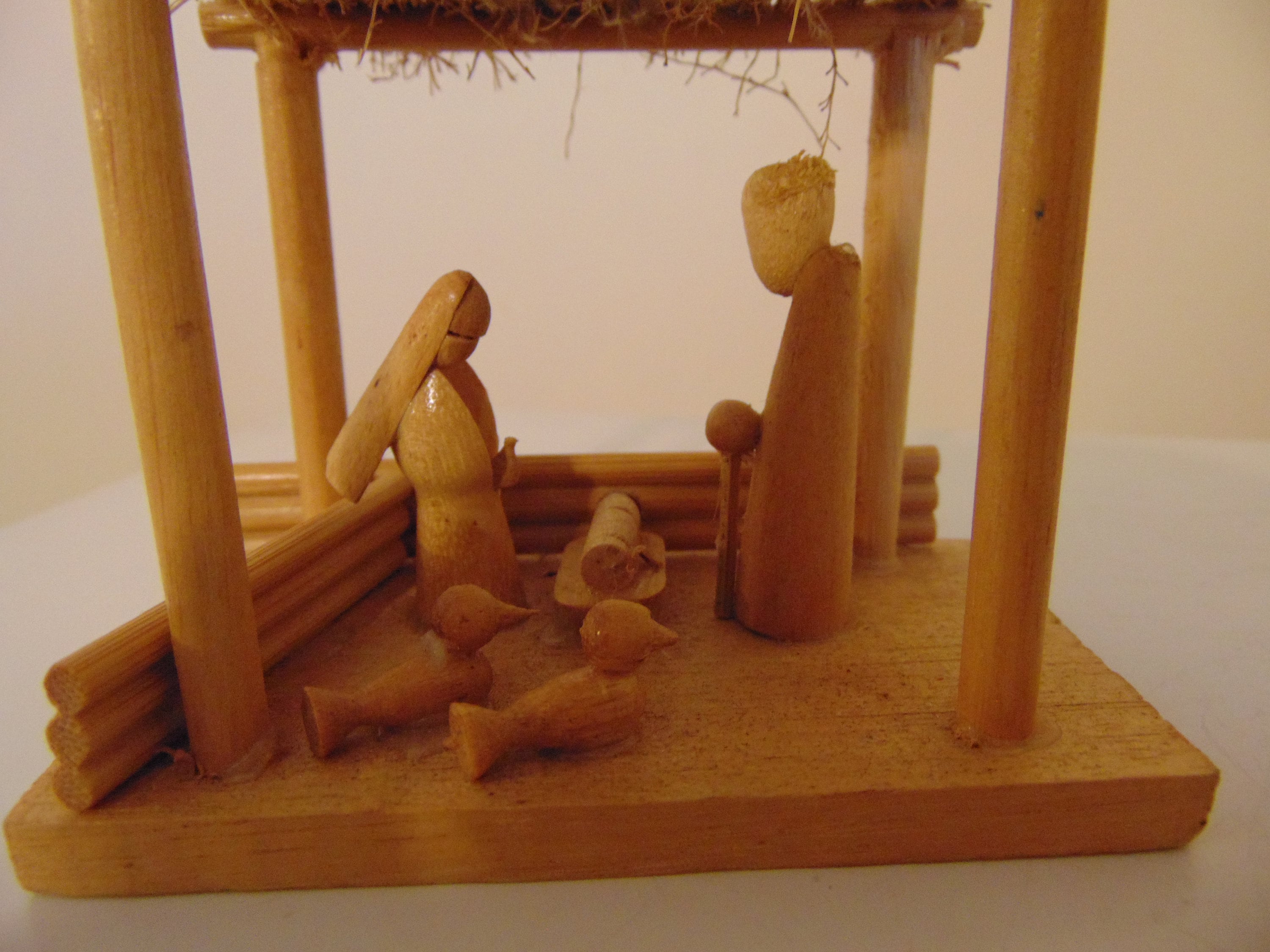 Vintage Christmas Wooden Nativity With Mary Joseph & Baby - Etsy