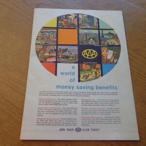 Vintage 1962 aaa Auto Club Original World Map, Fold Out, Extra Large ...