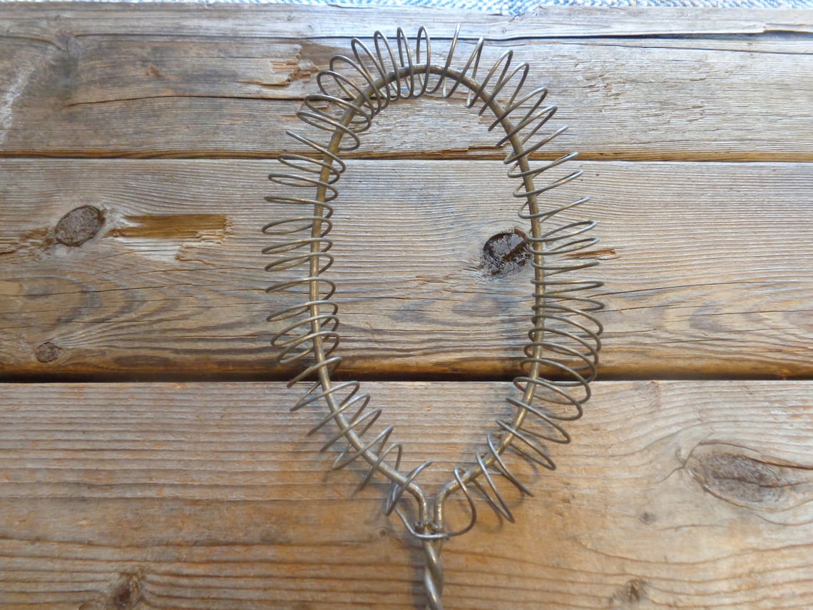 Vintage Kitchen Wire Whisk With Green Painted Wood Handle | Etsy