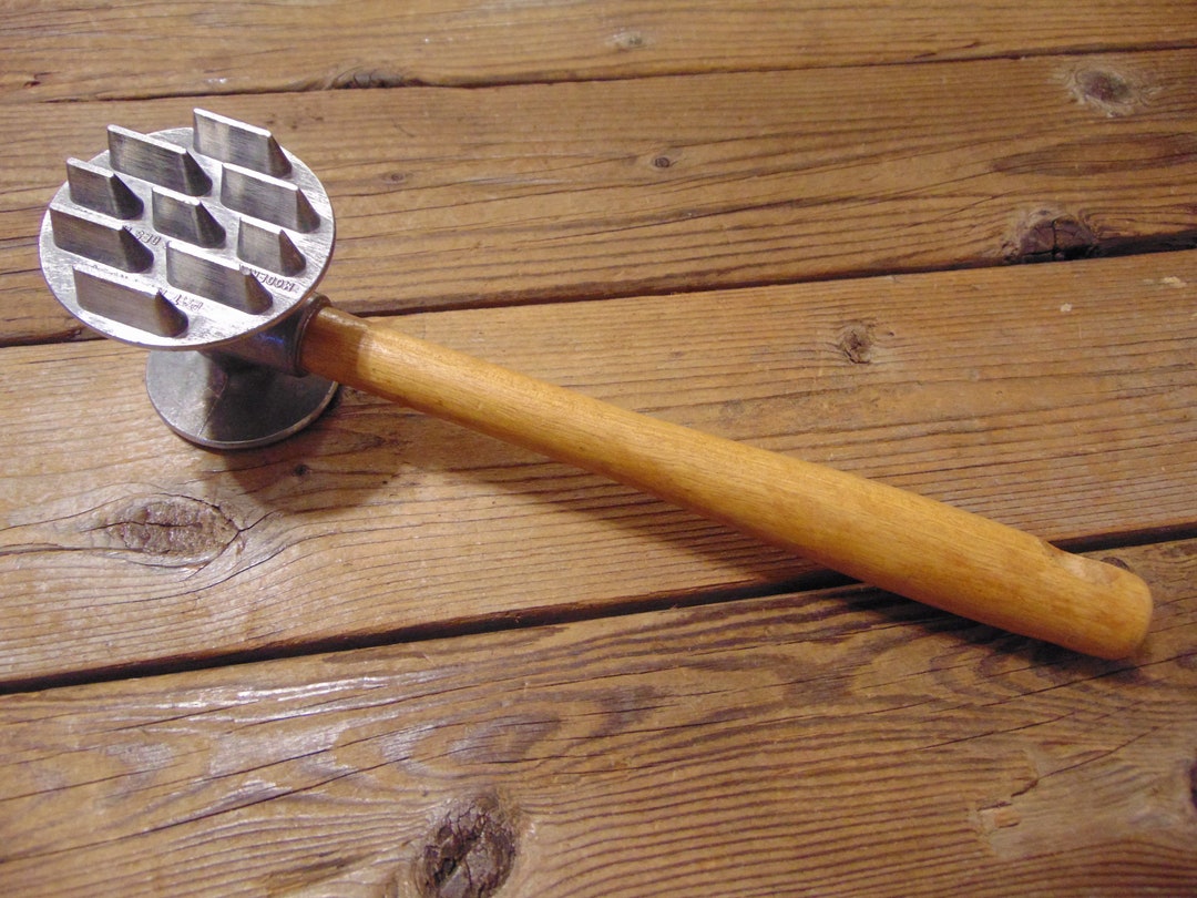 Vintage "modern Industries" Meat Tenderizer/mallet With Wooden Handle ...