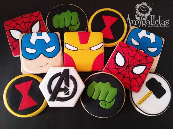 Avengers /superhero Cookies 1 Dozen - Etsy