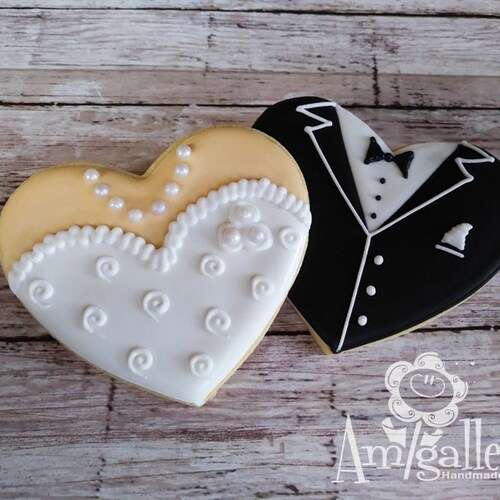 12 Bride and Groom Cookies - Etsy