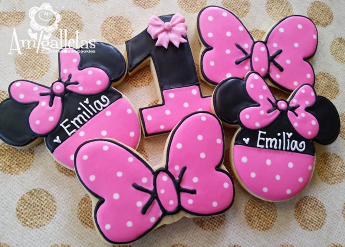 Minnie Mouse Themed Cookies 1 Dozen | Etsy