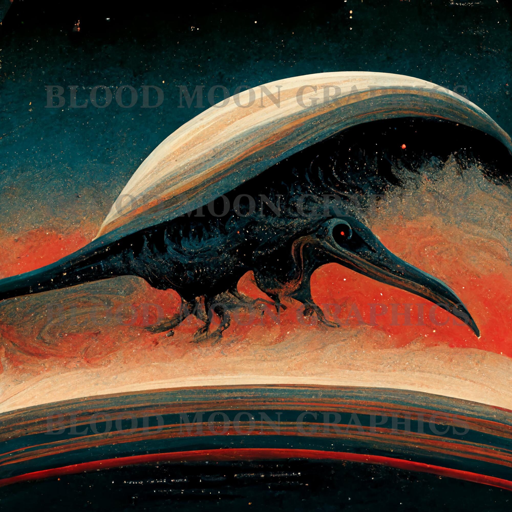 AI Art Artificial Intelligence Alien Dinosaur Saturn Planet Monster ...