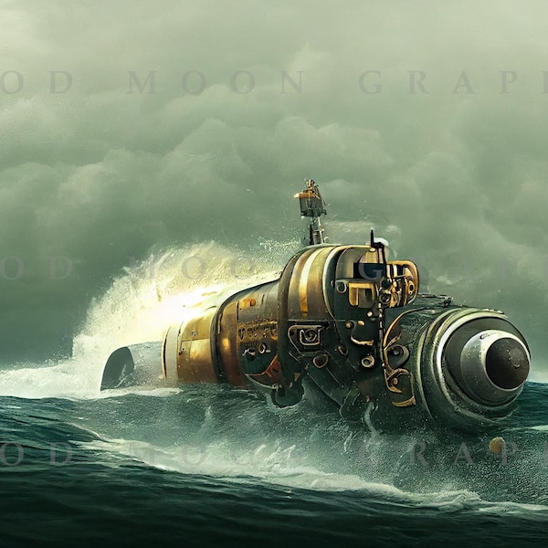 Steampunk Submarine Art - Etsy