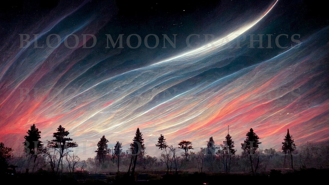 AI Art Surreal Landscape Lovecraft Trees Alien Aurora Borealis Space ...
