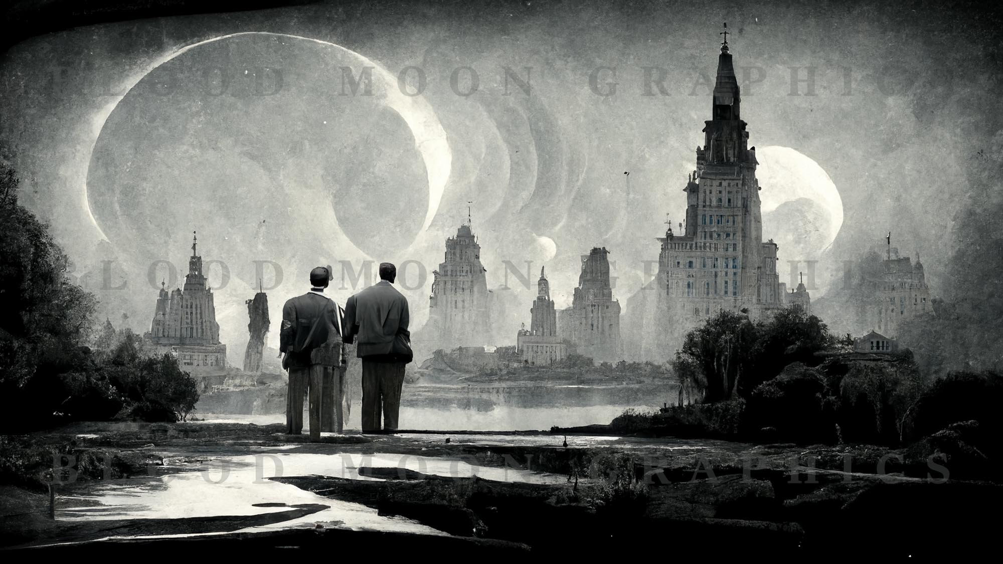 AI Art Apocalyptic Dystopian Landscape End of the World Artificial ...