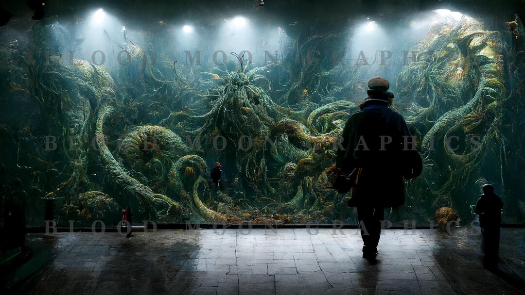AI Art Cthulhu Monster Lovecraft Aquarium Artificial Intelligence Science Fiction Creature ...