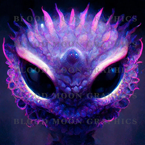 AI Art Artificial Intelligence Alien Monster Demon Creature - Etsy