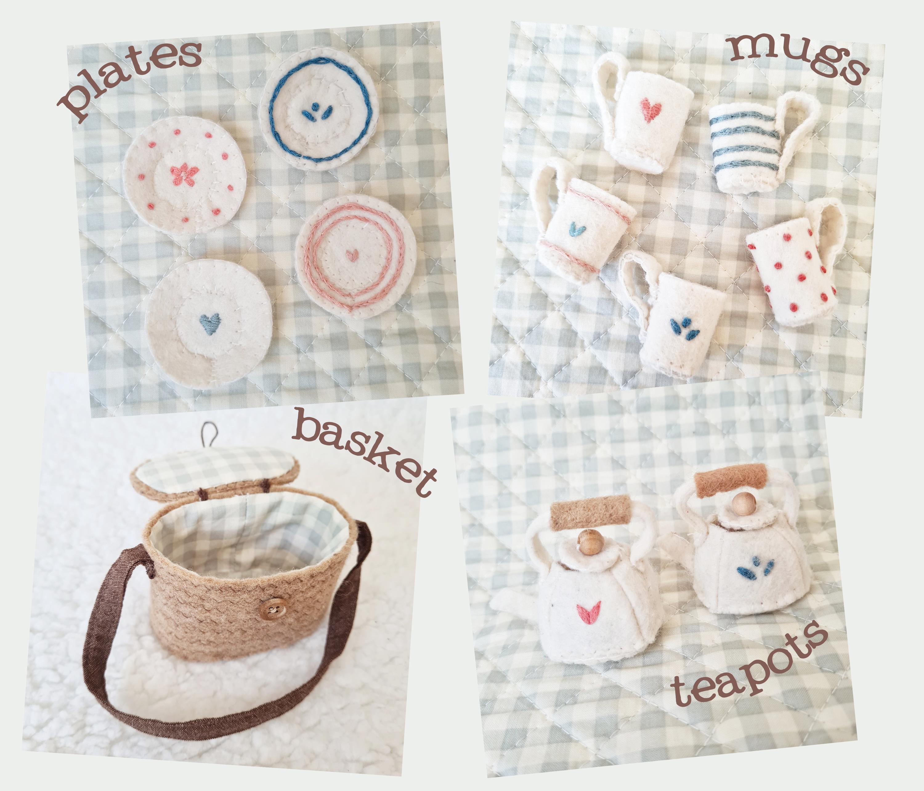 Woodland Picnic Sewing Pattern - Roseberry Forest Friends - Felt Food ...