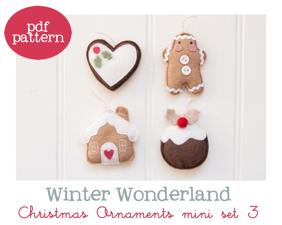 Pdf Pattern - Winter Wonderland Christmas Ornaments Mini Set #3 ...
