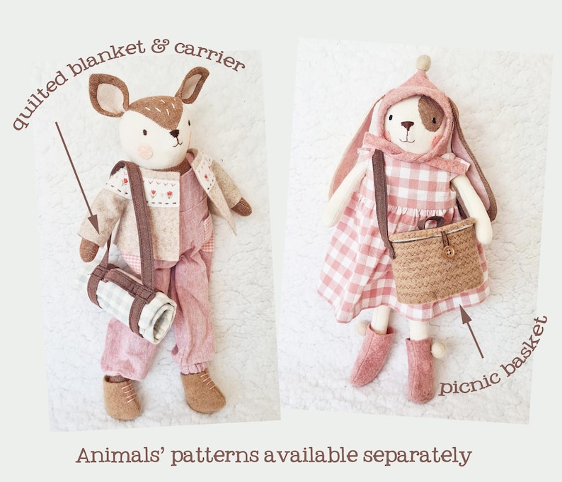 Woodland Picnic Sewing Pattern - Roseberry Forest Friends - Felt Food ...