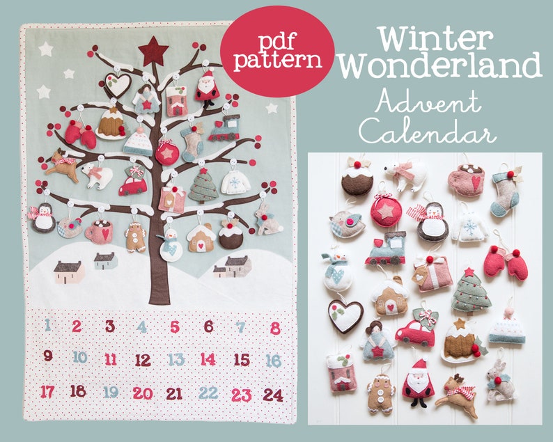 Pdf Digital Pattern - Winter Wonderland Advent Calendar- Instructions ...
