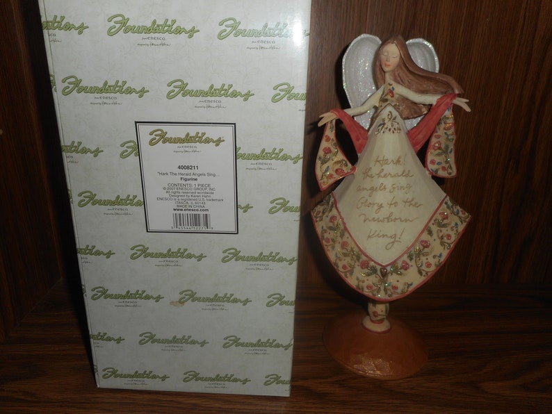 Foundations Angel on Stand Enesco - Etsy
