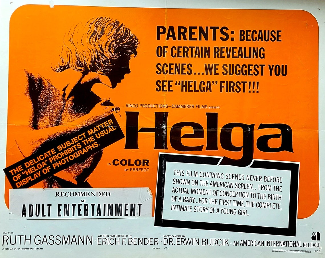 Original Vintage Movie Poster Helga 1967 Cinema Film Memorabilia - Etsy UK