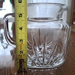Federal Glass Star Clear Pitcher Holds 36 Ounces Pressed Glass Made in ...