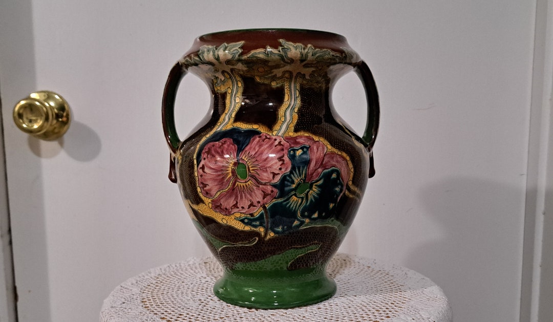 Royal Bonn Germany old Dutch Art Nouveau Pansy Design Vase Made in ...
