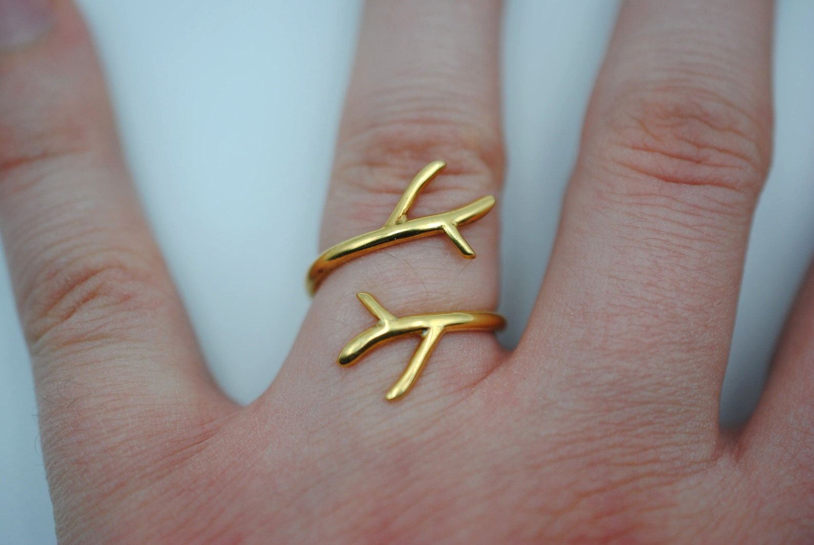 Outward Branch Yellow Gold Roots Ring - Etsy