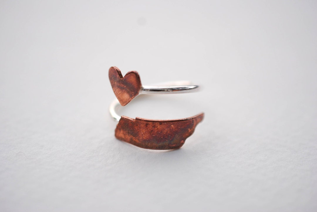 Tennessee Heart Love Twist State Ring sterling Silver & - Etsy