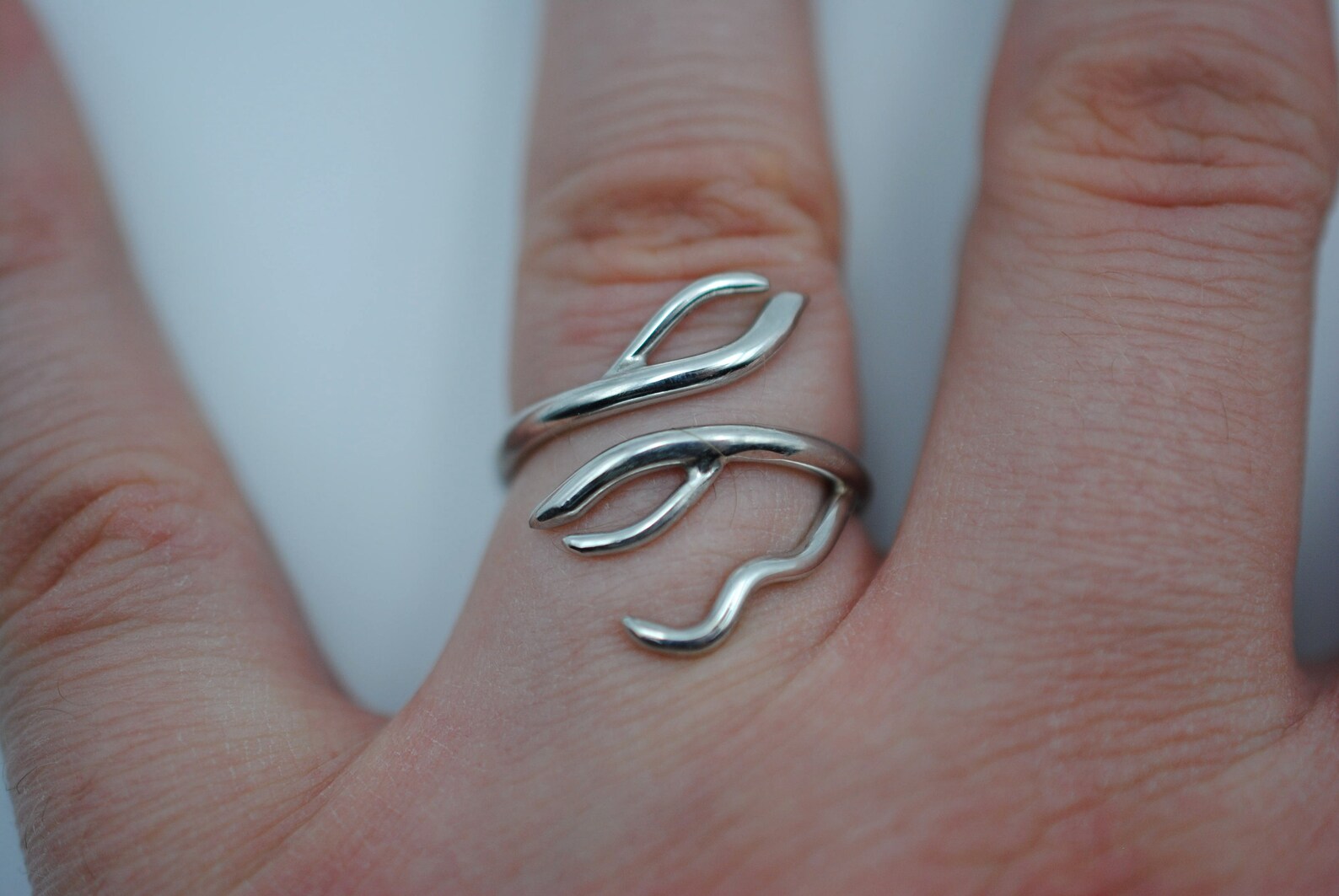 Branching Rhodium Roots Ring | Etsy