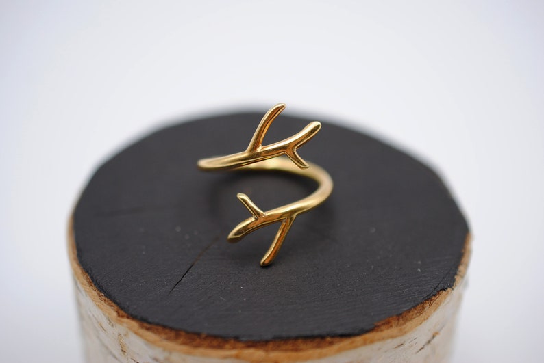 Outward Branch Yellow Gold Roots Ring - Etsy