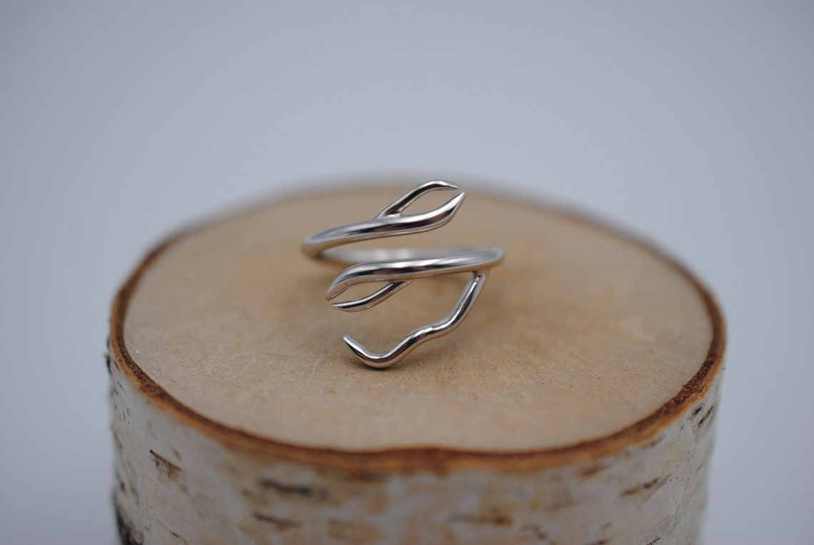 Branching Rhodium Roots Ring - Etsy
