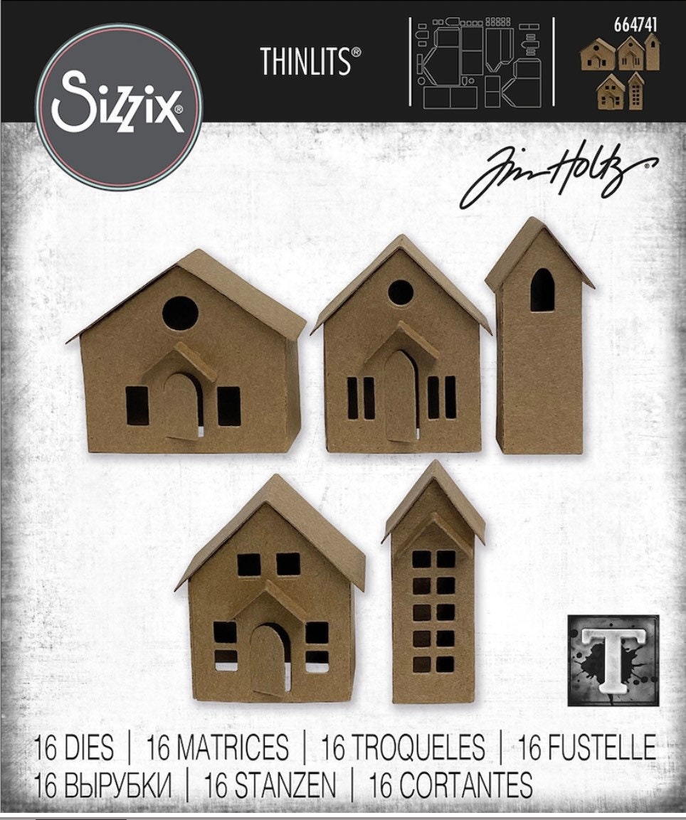 Sizzix Thinlits Tim Holtz Paper Village 664741 - Etsy