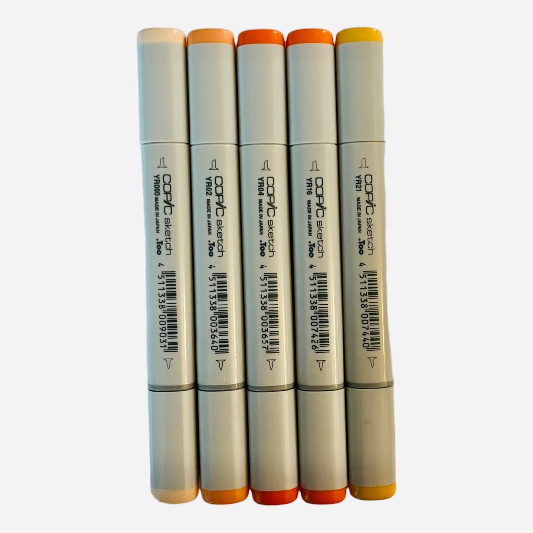 Copic Sketch Dual Tip Markers Set of 5 Orange/yellow Tones - Etsy