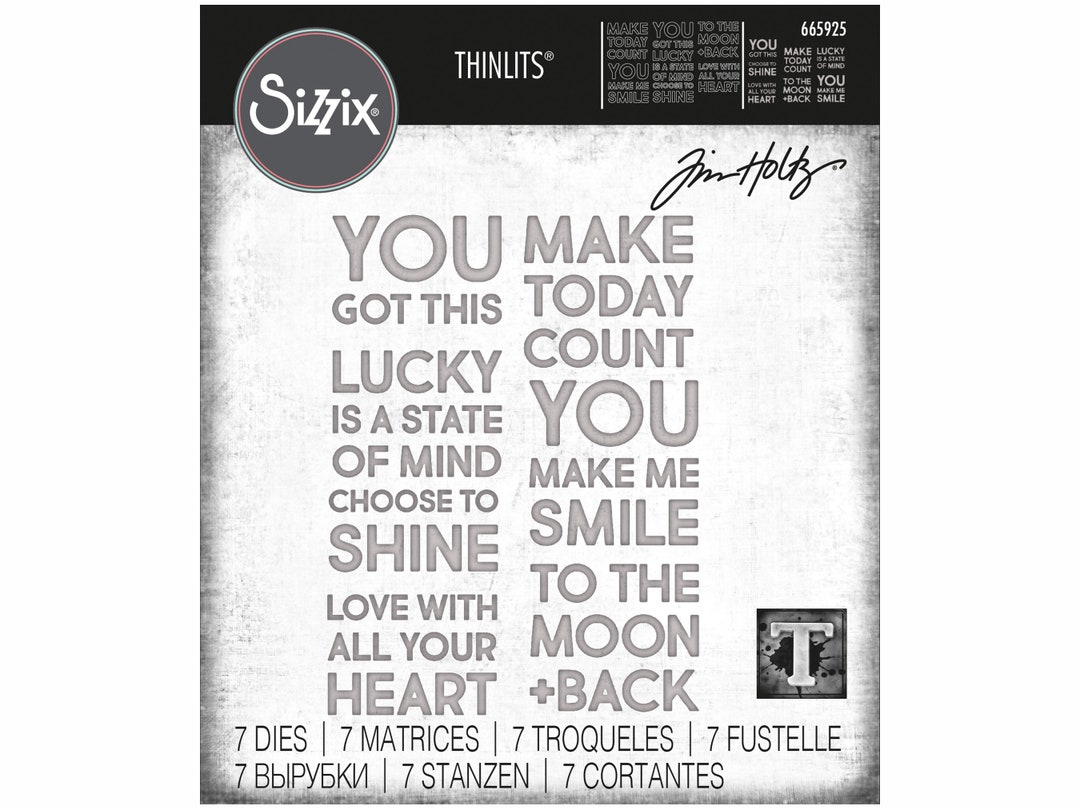 Bold Text #2 Thinlits Dies 665925 - Sizzix - Tim Holtz - Etsy