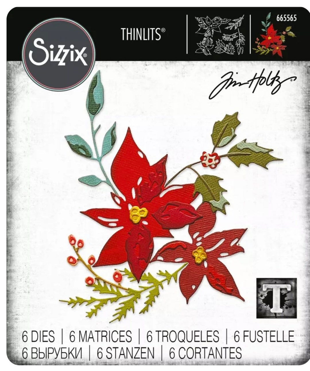Sizzix Thinlits Tim Holtz Festive Bouquet 665565 - Etsy