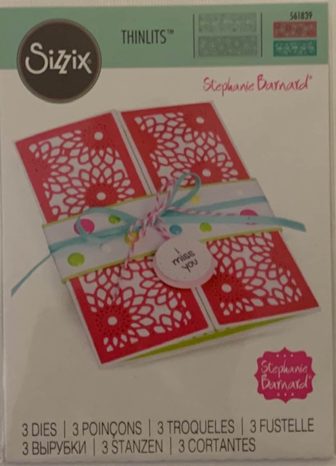 Half Card Panels Thinlits Dies 561839 - Sizzix - Stephanie Barnard - Etsy