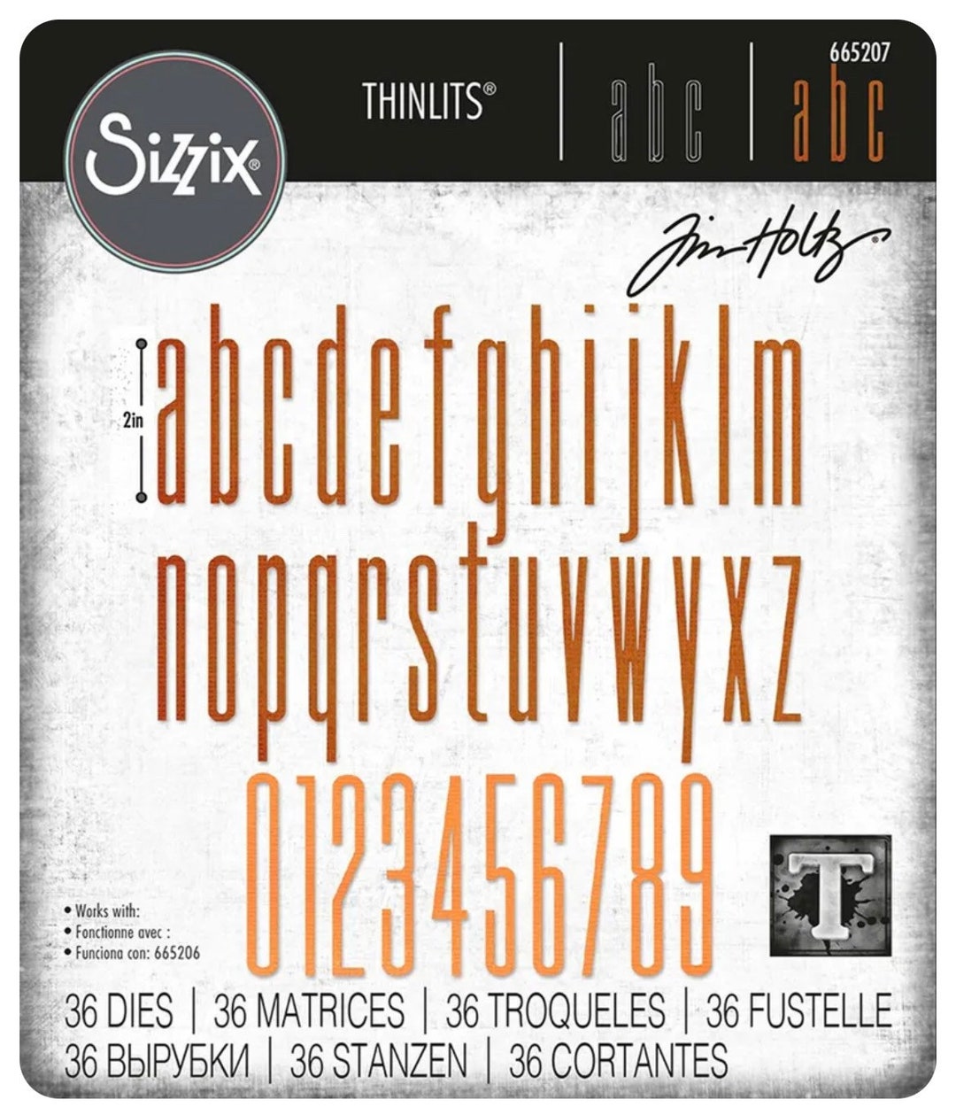 Sizzix Thinlits Tim Holtz Alphanumeric Stretch Lower & Numbers 665207 - Etsy