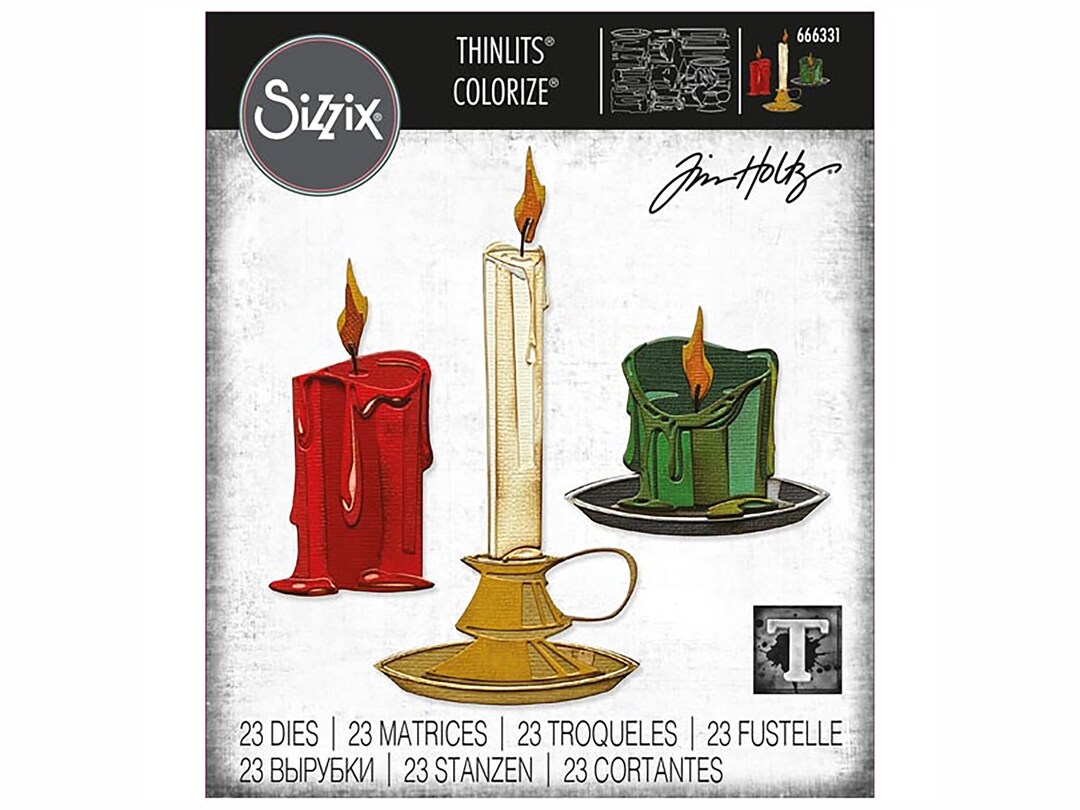 Candle Shop Thinlits Colorize Dies 666331 - Sizzix - Tim Holtz - Etsy