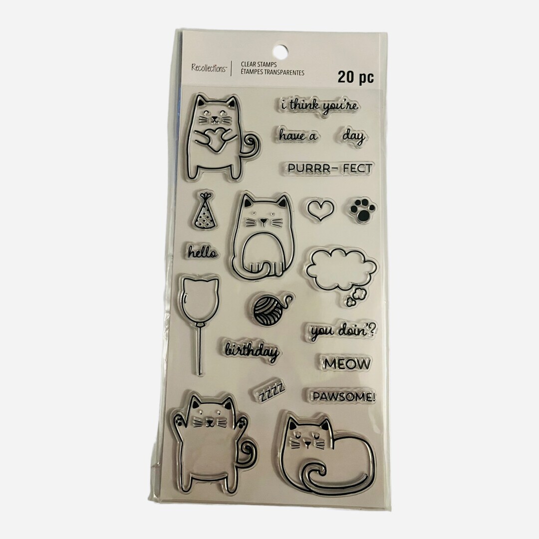 Recollections Clear Stamps Kitty Moments 624132 - Etsy