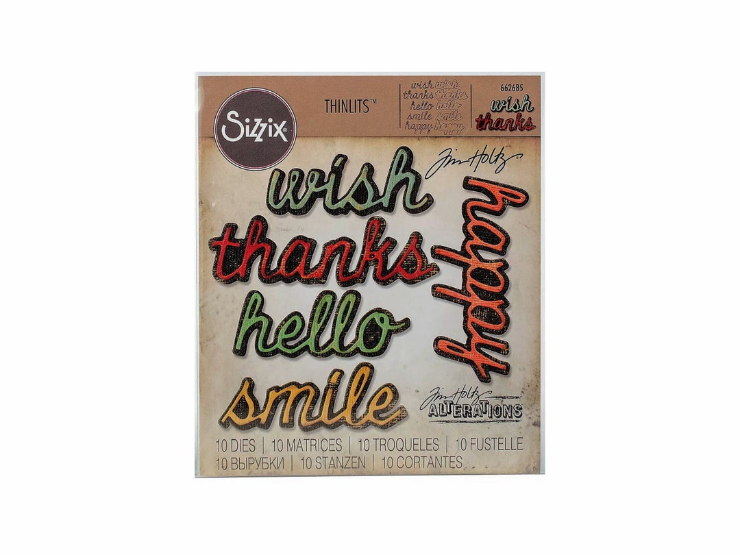 Shadow Script 2 Thinlits Dies 662685 Sizzix Tim Holtz - Etsy