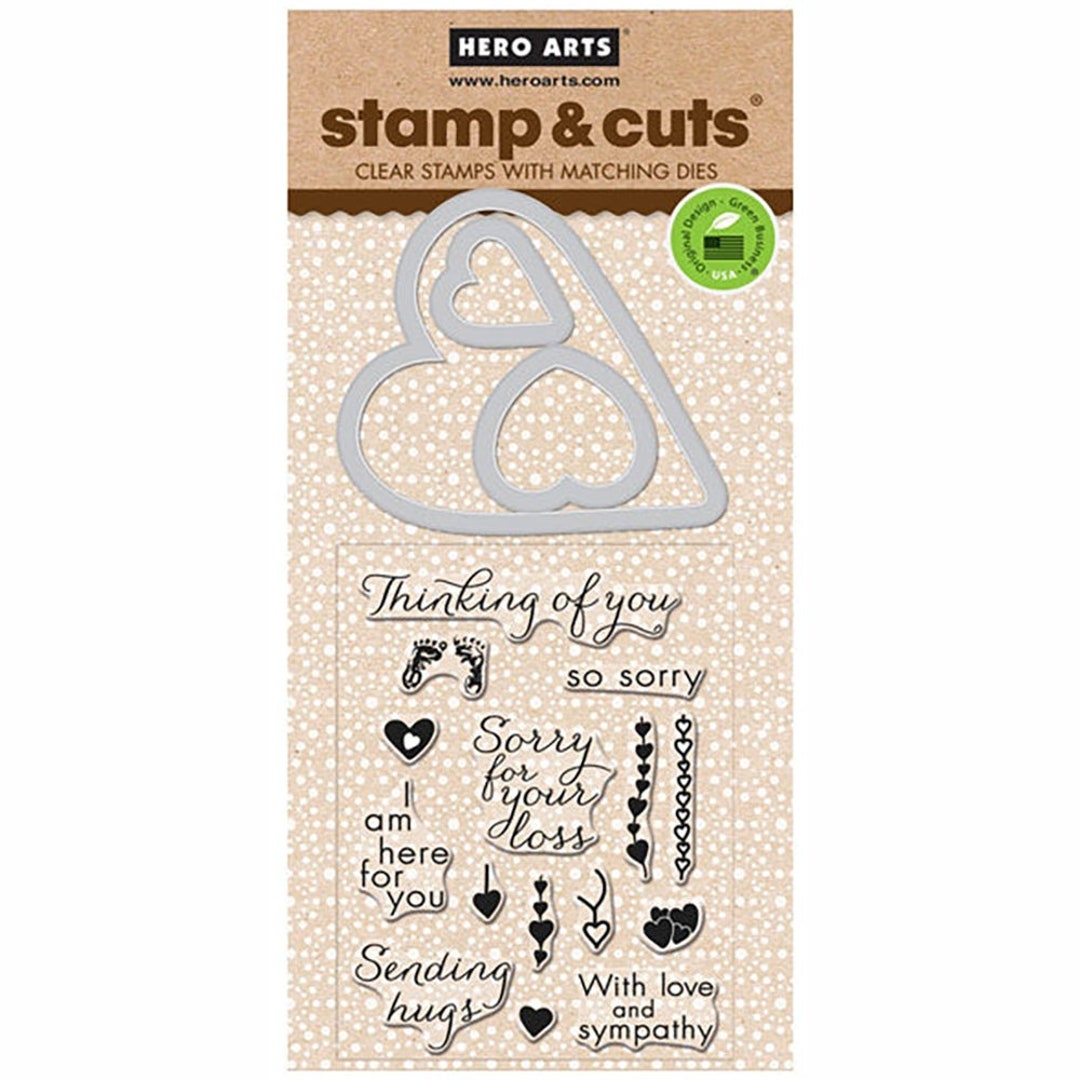 So Sorry Stamp & Cut DC185 - Hero Arts - Clear Stamp/die Set - Etsy