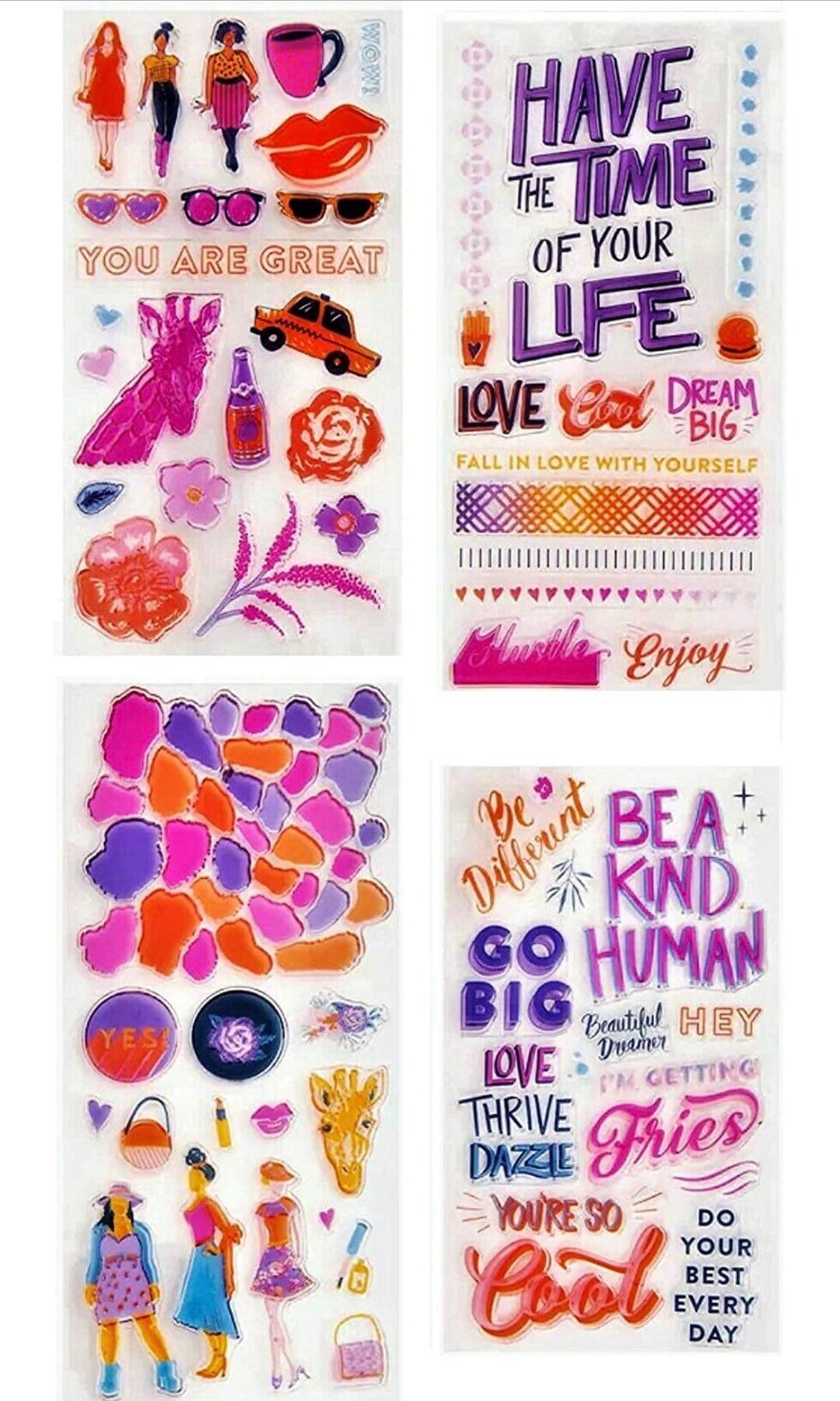 Craft Smart Value Pack - Thrive - Set of 4 Clear Stamp Sheets - 64 ...