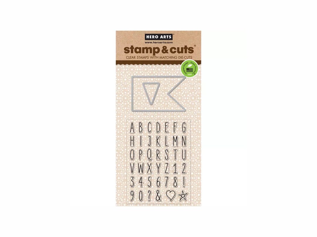 Alpha Tags Stamp & Cut DC136 - Hero Arts - Clear Stamp/die Set - Etsy