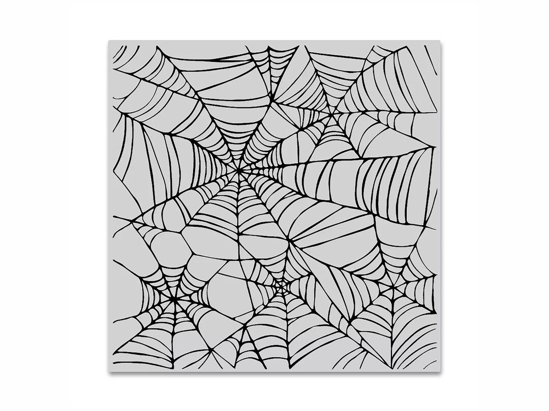 Spider Web Bold Prints Background - Cling Mount Stamp - Hero Arts - Etsy