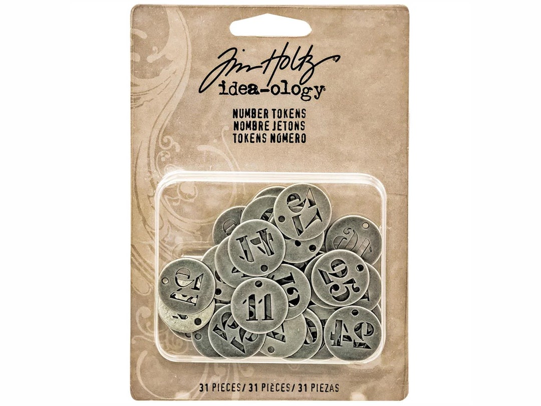 Tim Holtz Idea-ology Number Tokens TH93244 - Etsy