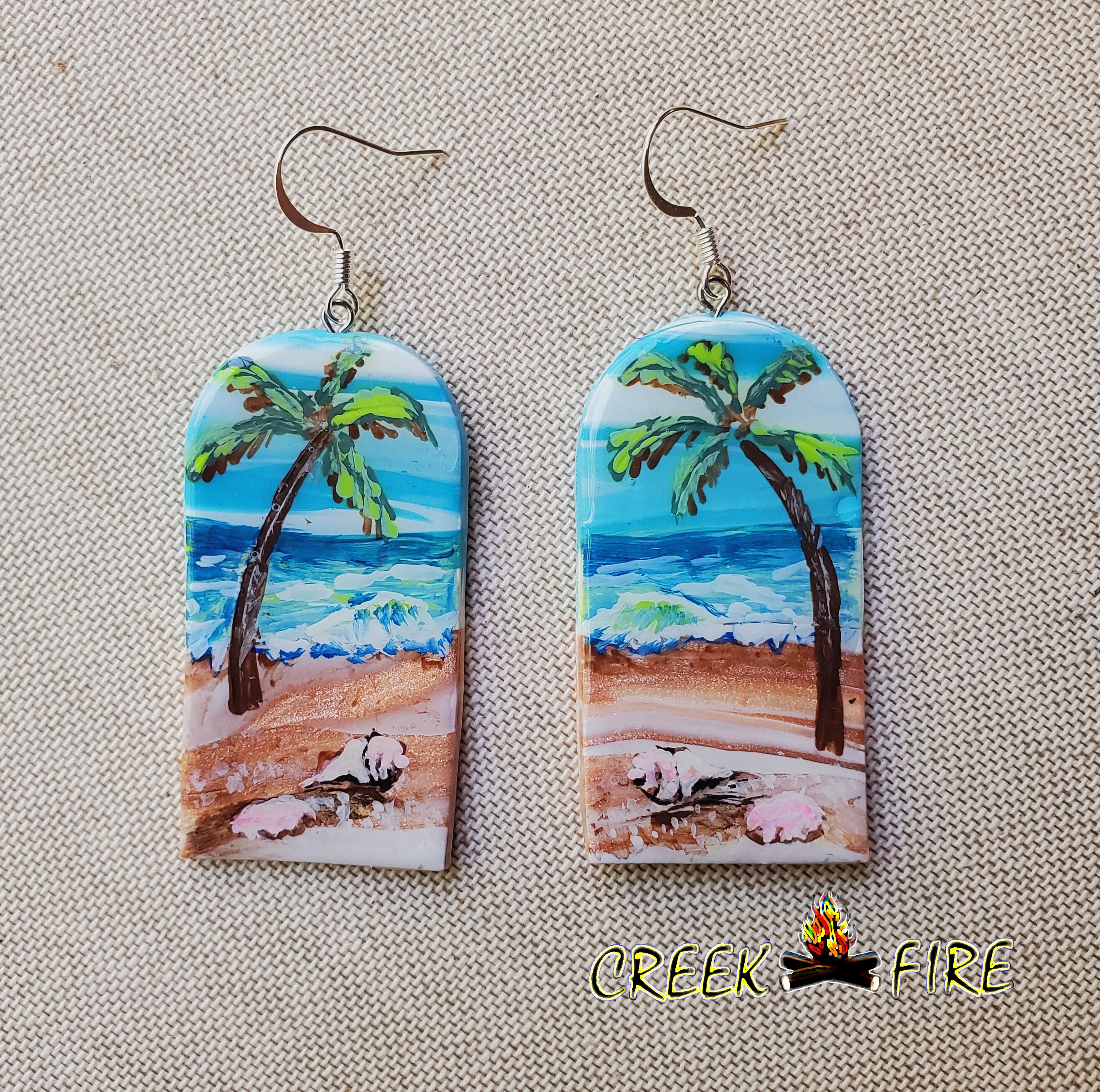Native American Hand Painted Florida Beach Polymer Clay - Etsy