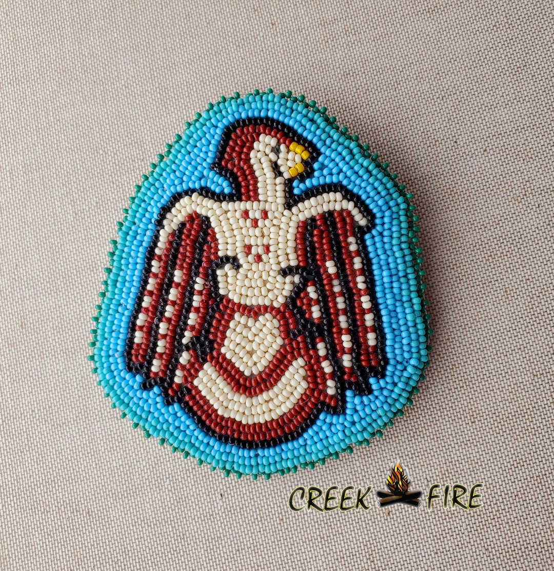 Authentic Native American Muskogee Creek Handmade Beaded Hawk Barrette ...