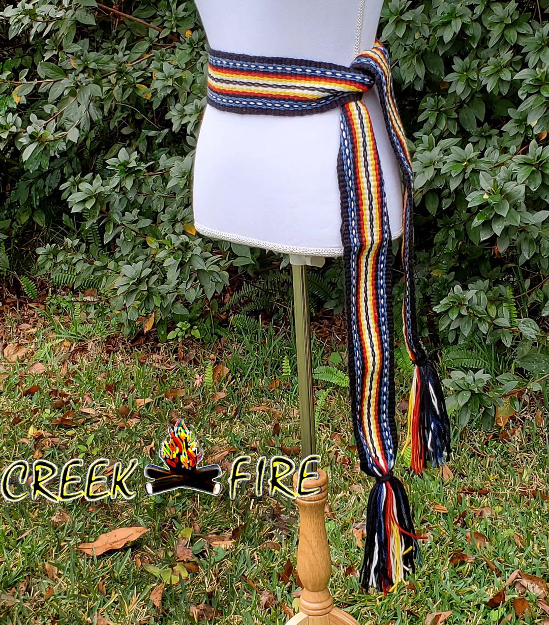 Inkle Woven Native American Made Sash 83 Inches Long - Etsy