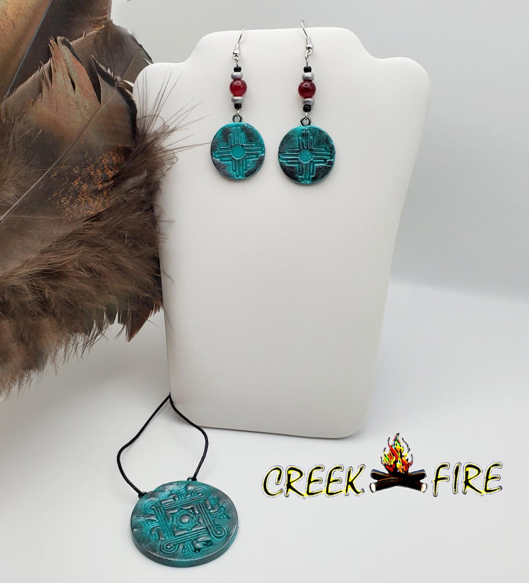 Native American Made Four Directions Woodpeckers Polymer Clay Necklace ...