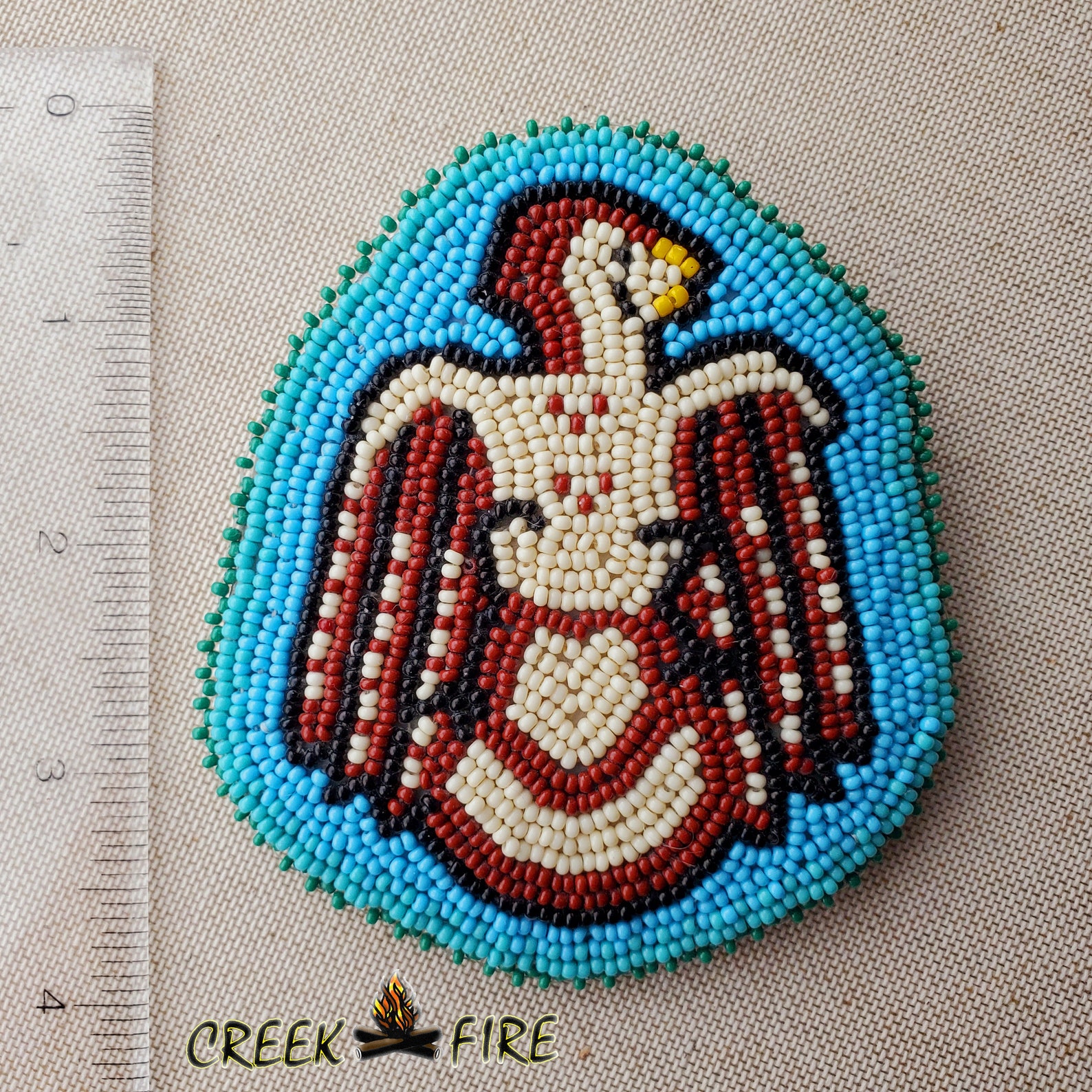 Authentic Native American Muskogee Creek Handmade Beaded Hawk Barrette ...