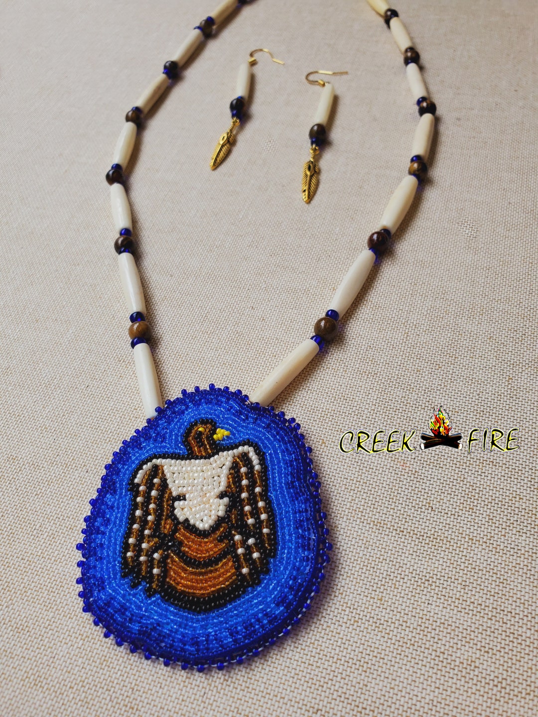 Authentic Native American Handmade Hawk Seed Beaded Medallion - Etsy