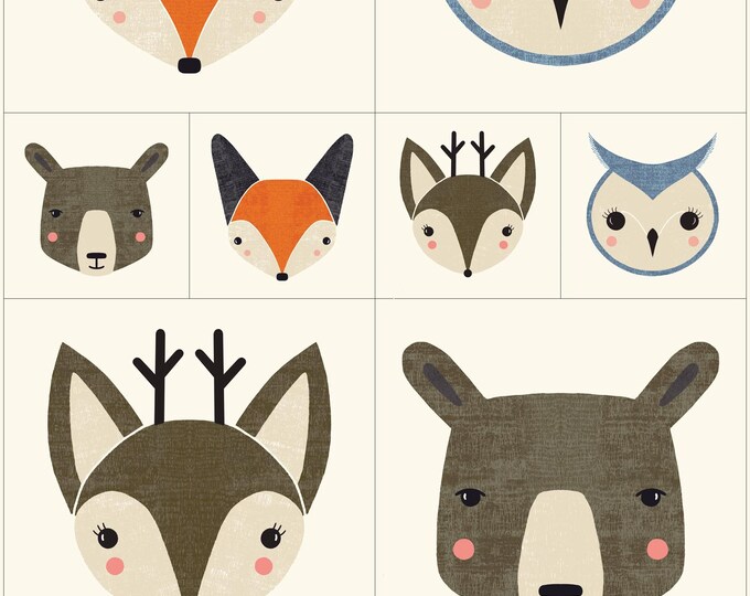 Woodland Wonder Panel by Gingiber Darling Animal Faces Just In. - LOVE ...
