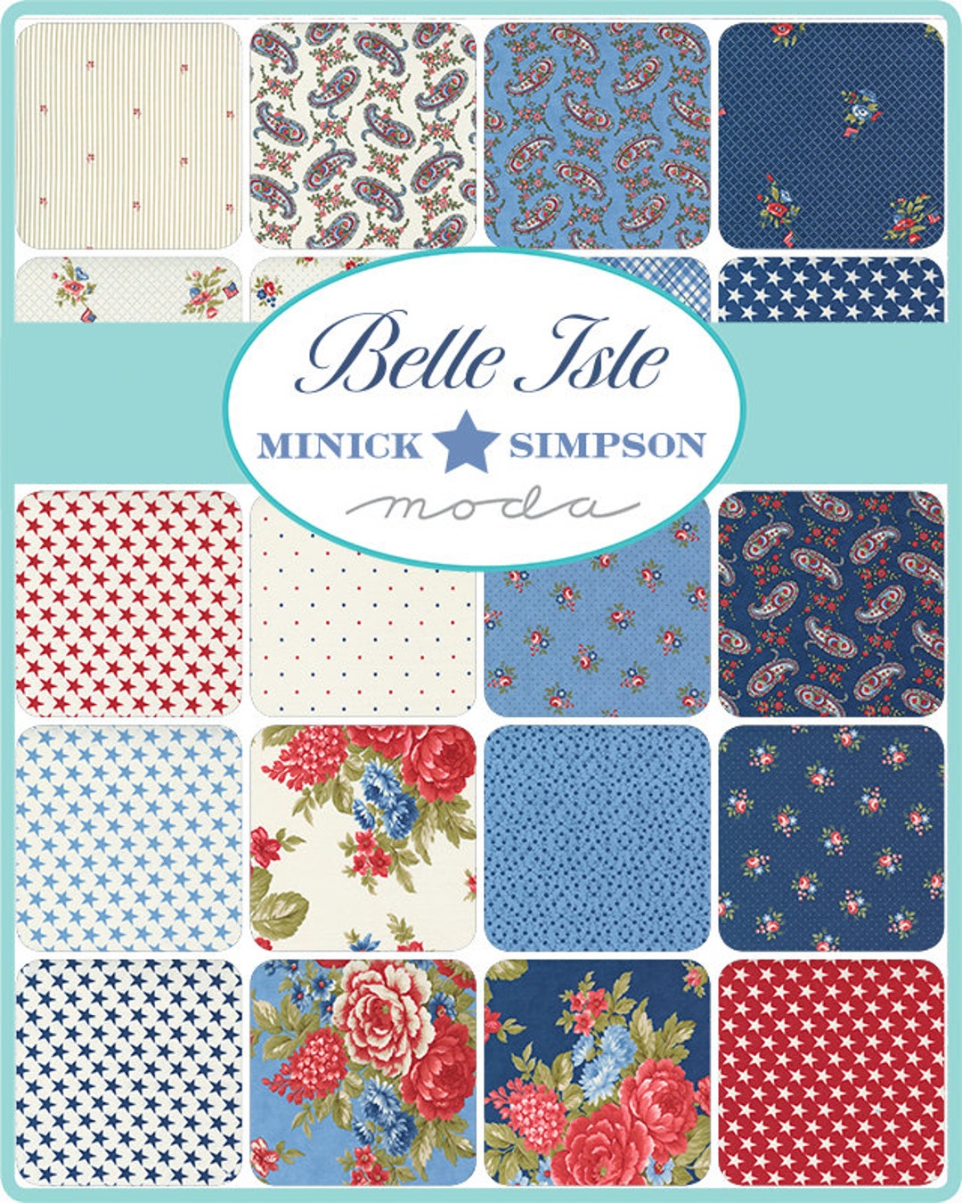 Belle Isle FQ Bundle - Minick and Simpson - Moda Fabrics - 30 Fat ...