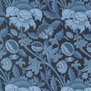 Moda Morris Meadow 8372 14 Woad Blue Barbara Brackman - Etsy