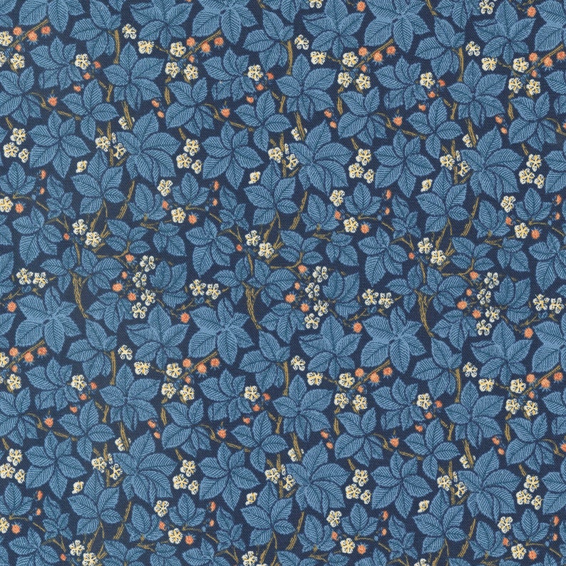 Moda Morris Meadow 8372 14 Woad Blue Barbara Brackman - Etsy